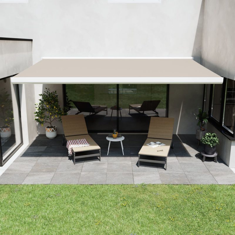 Terrassmarkis med motor 4,95 x 3 m Nori 2 beige - NordensGård - Allt ...